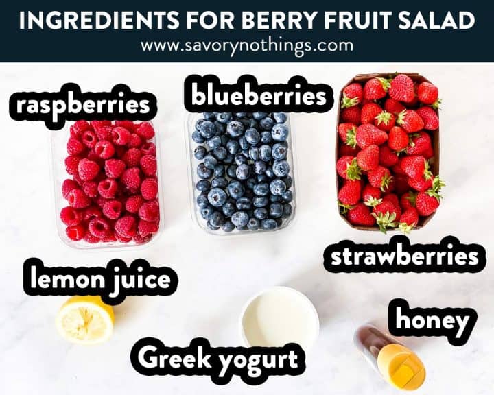 Greek Yogurt Berry Fruit Salad - Savory Nothings