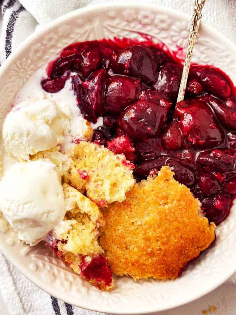 Fresh Cherry Cobbler Recipe - Savory Nothings