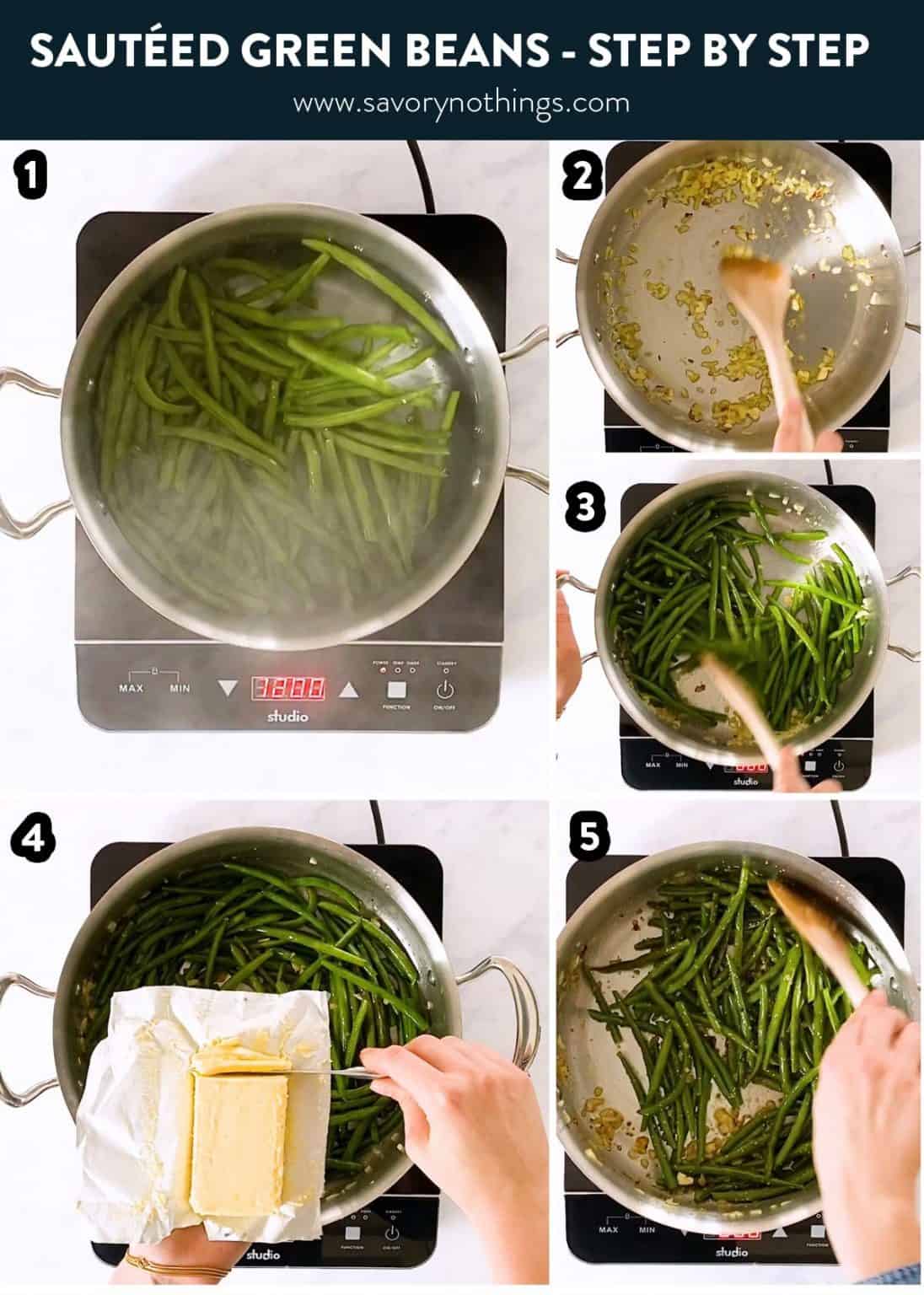 Easy Sautéed Green Beans - Savory Nothings