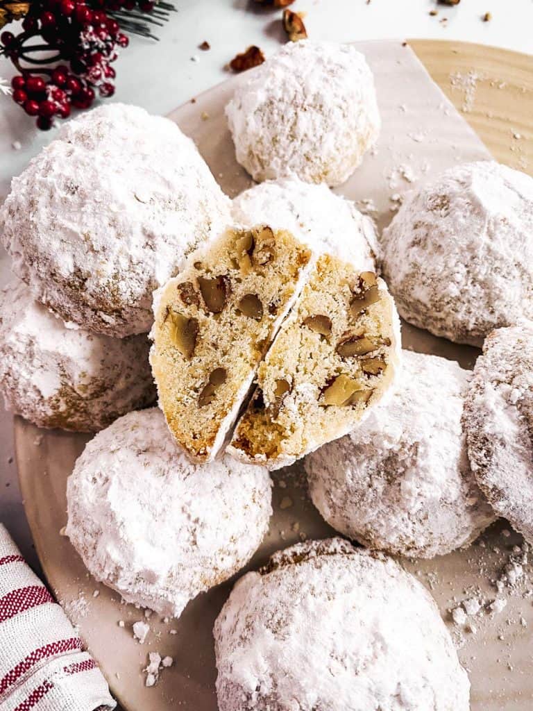 Melt-in-Your-Mouth Pecan Snowball Cookies - Savory Nothings