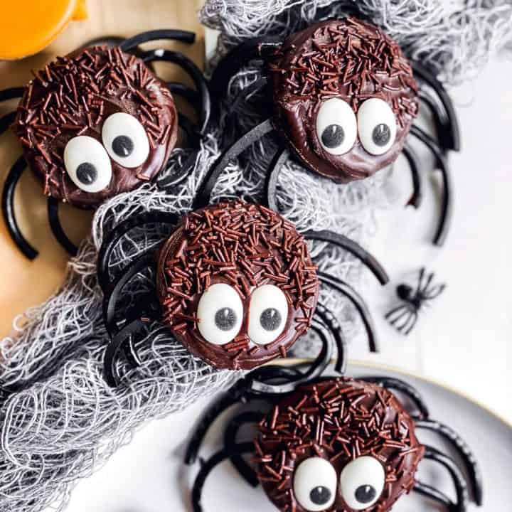 Hairy Spider Oreos for Halloween - Savory Nothings