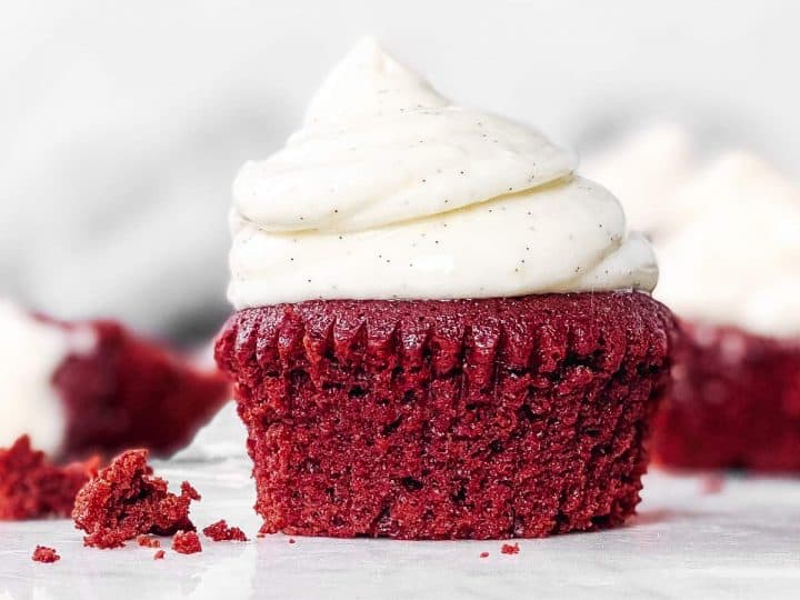Red Frosting Cupcakes
