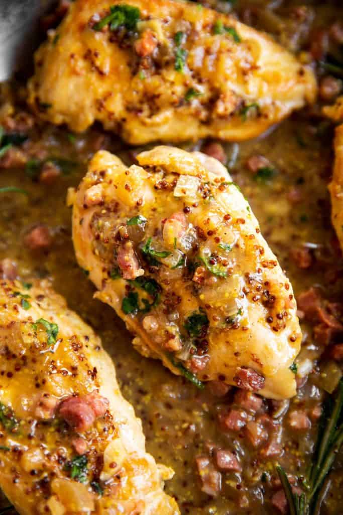 Honey Mustard Chicken with Bacon Recipe - Savory Nothings