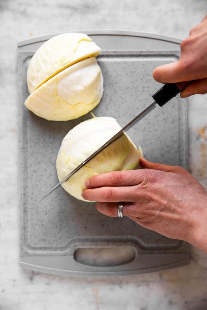 How to Cut Cabbage - Savory Nothings
