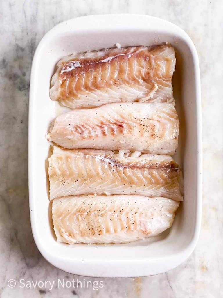 Garlic Butter Lemon Baked Cod Recipe - Savory Nothings