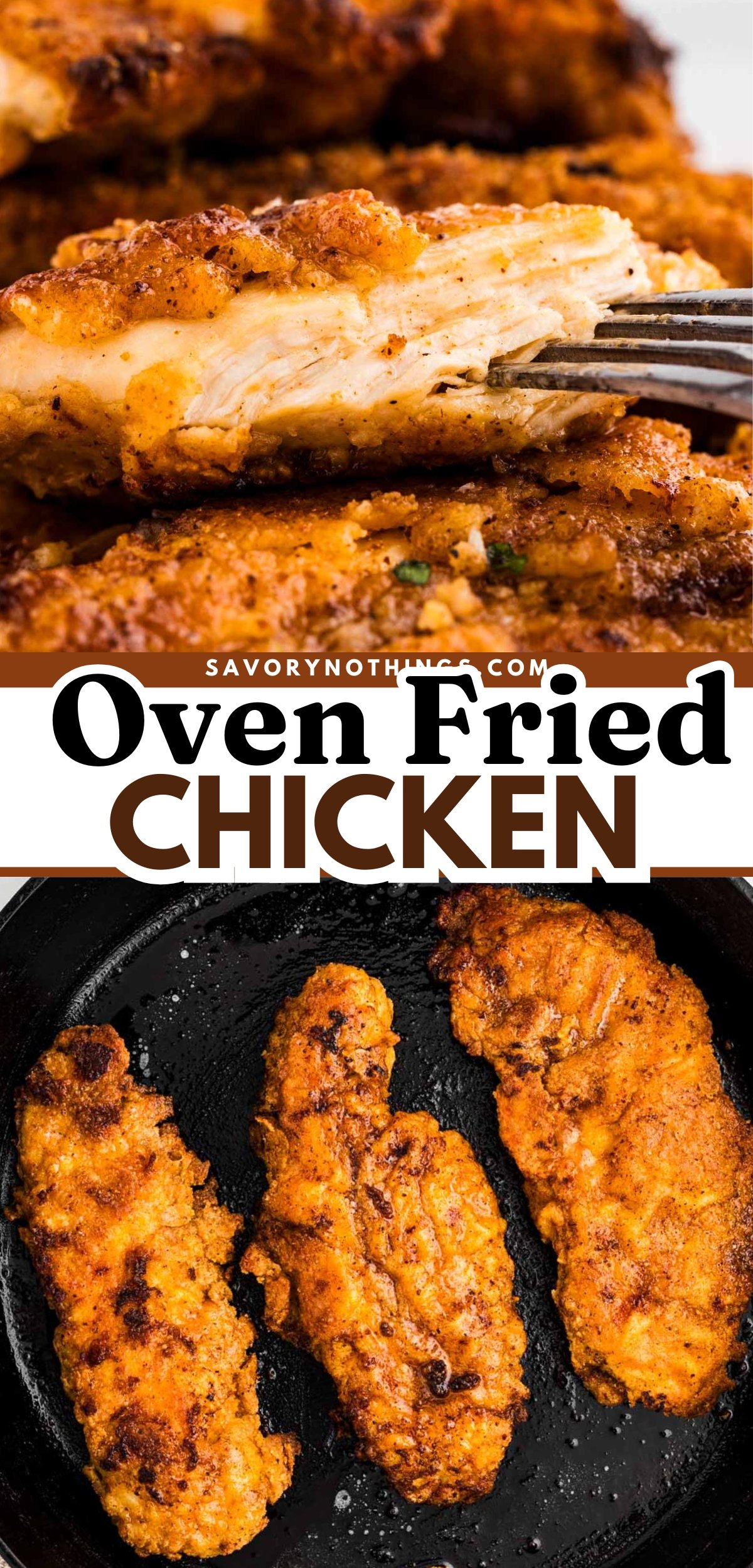 Truly Crispy Oven Fried Chicken Recipe - Savory Nothings