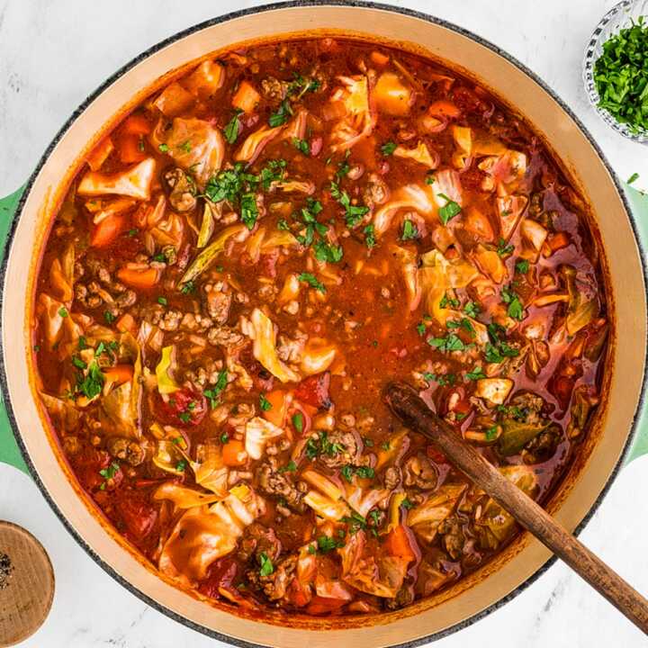 Cabbage Roll Soup Recipe - Savory Nothings