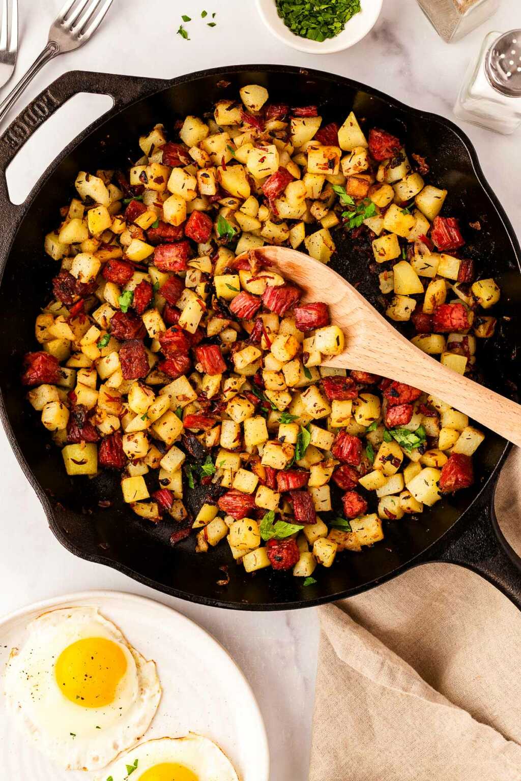 This Corned Beef Hash Recipe is the BEST! - Savory Nothings