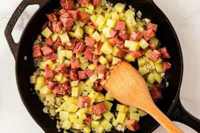This Corned Beef Hash Recipe is the BEST! - Savory Nothings