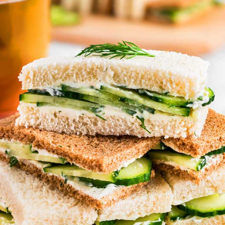 Cucumber Tea Sandwiches Recipe - Savory Nothings