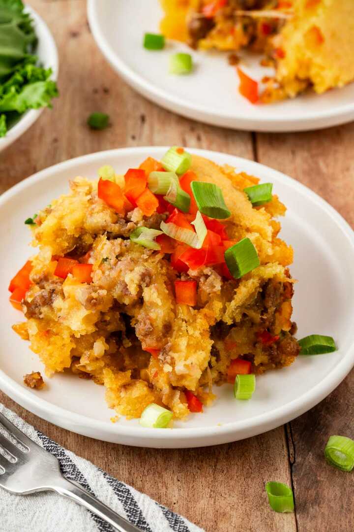 Cornbread Sausage Casserole - Savory Nothings
