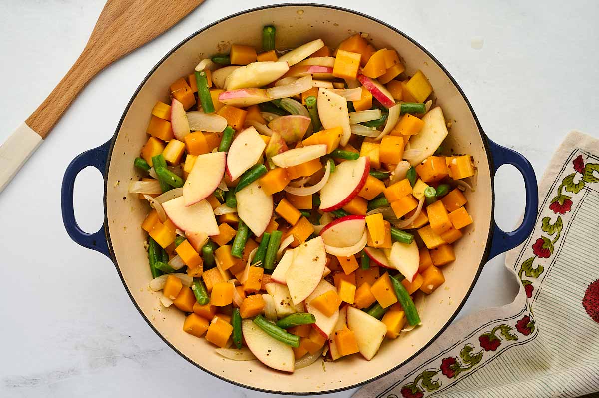 Maple Cider Chicken Skillet Supper Recipe - Savory Nothings