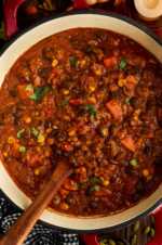 🎃 October Chili (Pumpkin Black Bean Chili Recipe) - Savory Nothings