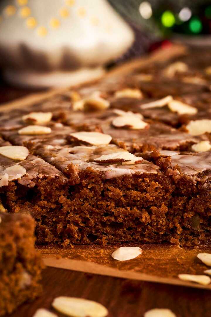 Tree Trimming Cake (Gingerbread Pumpkin Sheet Cake) - Savory Nothings