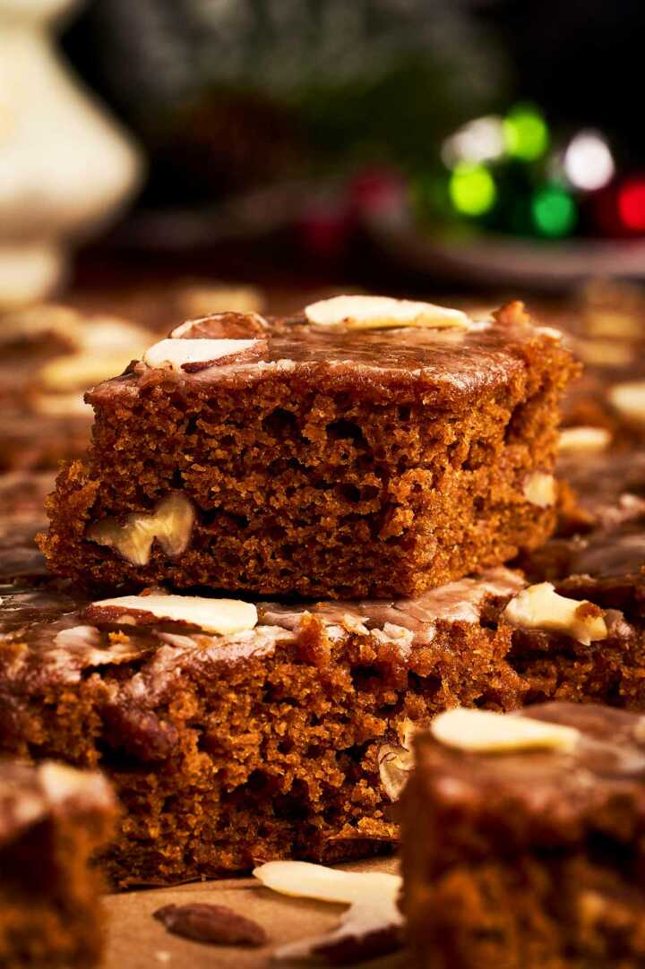 Tree Trimming Cake (Gingerbread Pumpkin Sheet Cake) - Savory Nothings