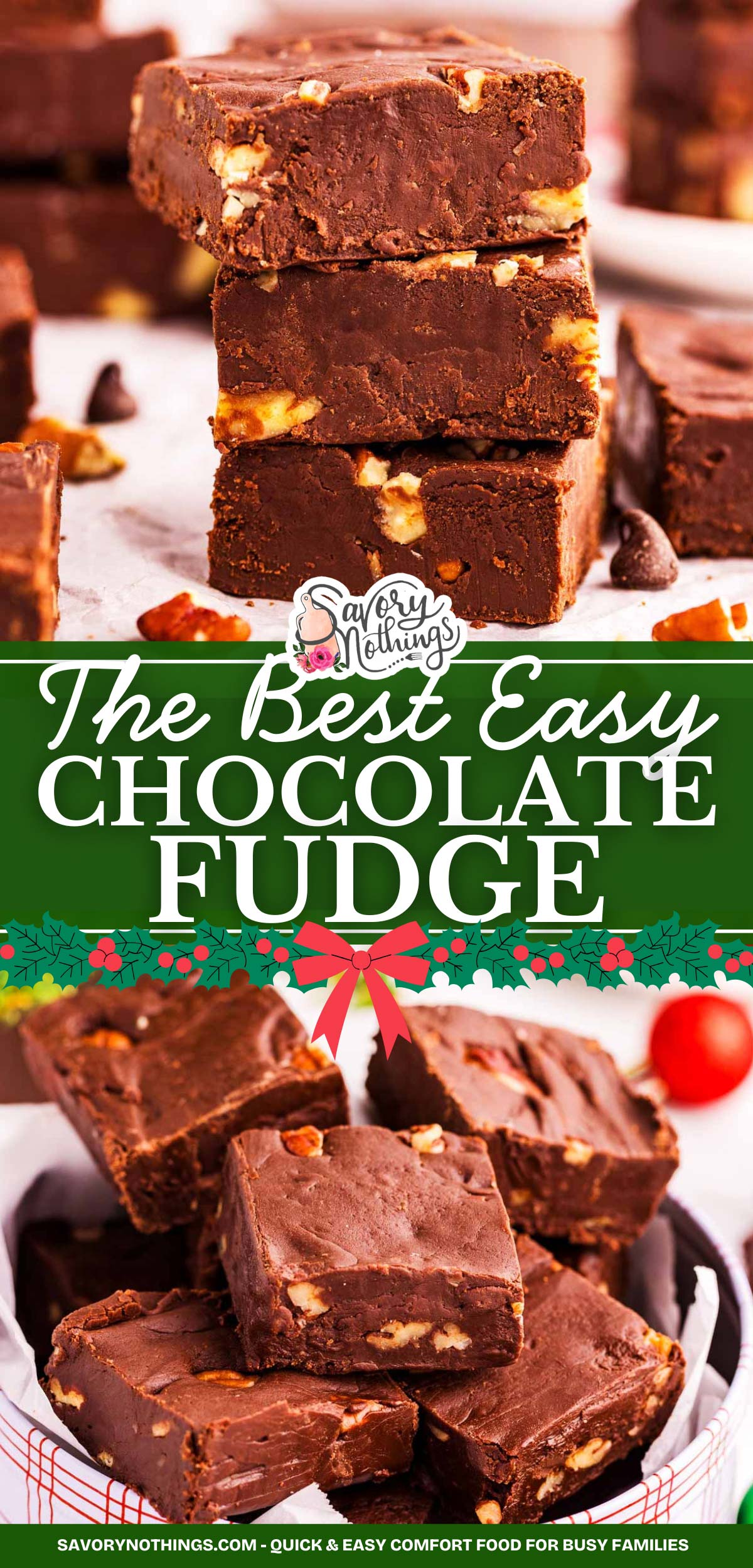 Easy Chocolate Fudge Recipe - Savory Nothings